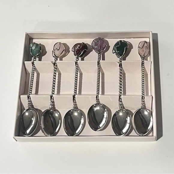 Other | Vintage Set Of Brazil Gemstone Collector Spoons | Poshmark